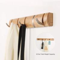 China Sustainable Bamboo Coat Hooks Hat Wall Hook Wall Mounted for sale