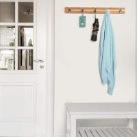 China Sustainable Bamboo Coat Hooks Hat Wall Hook Wall Mounted for sale