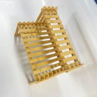 China Space-Saving 2-Layer Bamboo Table Top Plant Stand for Flower Pot Storage 37x21.5x30cm for sale