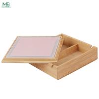 China Personal Beauty Care Essential Three-Color Light Glass Mirror for Bathroom or Desktop for sale