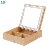 China Personal Beauty Care Essential Three-Color Light Glass Mirror for Bathroom or Desktop for sale