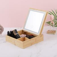 China Personal Beauty Care Essential Three-Color Light Glass Mirror for Bathroom or Desktop for sale