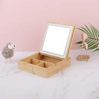 China Personal Beauty Care Essential Three-Color Light Glass Mirror for Bathroom or Desktop for sale
