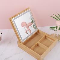 China Personal Beauty Care Essential Three-Color Light Glass Mirror for Bathroom or Desktop for sale