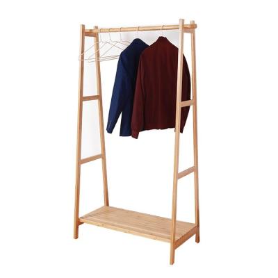 China Eco-Friendly Rectangle Bamboo Storage Rack Hanger Stand for Bedroom Organization for sale