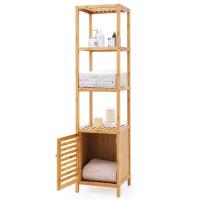 China CLASSIC Design Style Multifunctional Bamboo Cabinet 4 Tiers Floor Bathroom Storage for sale
