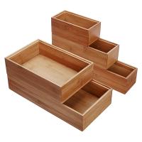 China Carved Bamboo Five-Piece Storage Box Set for a Sophisticated and Organized Living Room for sale