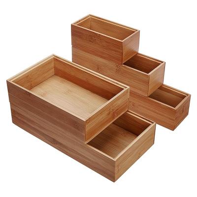 China Carved Bamboo Five-Piece Storage Box Set for a Sophisticated and Organized Living Room for sale