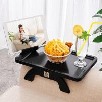 China Rotating Holder Foldable Couch Tray for Wide Arm Sofas Rectangle 38.87 X 24.9 X 4.32CM for sale