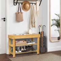 China Other Home Storage Shoe Rack Storage Bench Bamboo Organizer with Storage Drawer on Top for sale