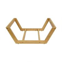 China OEM Bamboo Pet Beds Long Faux Fur Dog Bed Frame Wood for sale