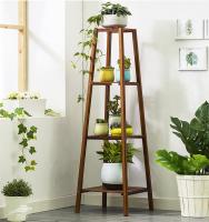 China Natural Multi-layer Flower Stand for Balcony Living Room Home Decoration Potted Plant for sale