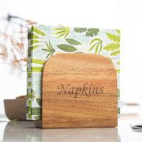 China Bamboo Napskin Holder For Table Upright Napkin Dispenser Perfect For Indoor And Outdoor for sale