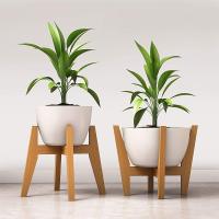 China Modern Sustainable Bamboo Plant Pot Holder For Indoor Artificial Flower for sale