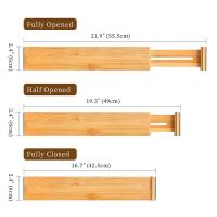 China Custom Designs Adjustable Bamboo Wood Drawer Dividers for Personalized Organization for sale