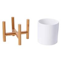 China Extendable Bamboo Plant Rack Pot Holder Multifunctional Gardening Display for sale