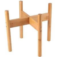 China Extendable Bamboo Plant Rack Pot Holder Multifunctional Gardening Display for sale