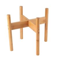 China Extendable Bamboo Plant Rack Pot Holder Multifunctional Gardening Display for sale