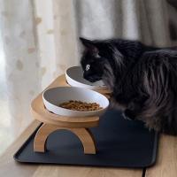 China Waterproof Anti-Slip Silicone Mat Tilt Raised Pet Feeder for Food 39.8 x 18.29 x 11.2 cm for sale