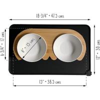 China Waterproof Anti-Slip Silicone Mat Tilt Raised Pet Feeder for Food 39.8 x 18.29 x 11.2 cm for sale