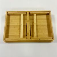 China Adjustable Height Bamboo Wood Laptop Table for Storing Custom Design Accepted for sale