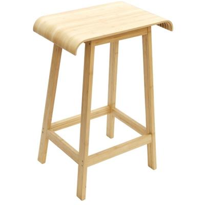 China Creative Bamboo Curved Seat Bar Stool with Eco-friendly Design and CE Certificate for sale