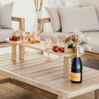 China Outside Portable Bamboo Picnic Table For Wine Eco Friendly for sale