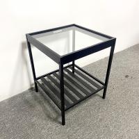 China Iron Glass Bamboo Rattan Bedside Table Nightstand ODM for sale