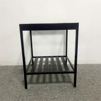 China Iron Glass Bamboo Rattan Bedside Table Nightstand ODM for sale