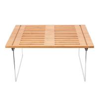China Natural Bamboo Free Standing Shelf Stackable Kitchen Cabinet Organizer for sale