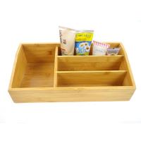 China CE Certificate Modern Bamboo Desk Storage Organizers Set with Removable Dividers for sale