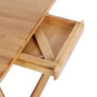 China Folding Adjustable Bamboo Laptop Stand Desk Sustainable Wood Custom for sale