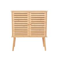 China ODM Double Shutter Bamboo Kitchen Storage Cabinet Modern for sale