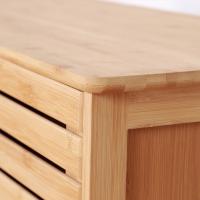 China ODM Double Shutter Bamboo Kitchen Storage Cabinet Modern for sale