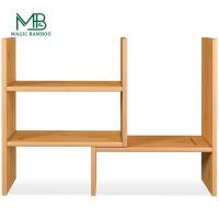China Multifunctional Rectangle Bamboo Desk Organizer File Sorter Catalogue Rack Letter Holder for sale