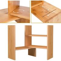 China Multifunctional Rectangle Bamboo Desk Organizer File Sorter Catalogue Rack Letter Holder for sale