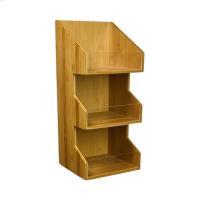 China Lacquer Bamboo Tea Bag Storage Rack Display Rack Snack Rack Storage Organizer With 3 Tier for sale