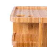 China OEM Bamboo Countertop Shelf Makeup Organizer For Bathroom Bedroom for sale