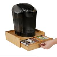 China Natural Bamboo Tea Box and Tray Serving Tray Storage with Bag Organizer Drawer Modern for sale