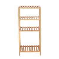China Rectangle Bamboo Shoe Rack Shelf Storage Bin Breathable Household Storage for sale