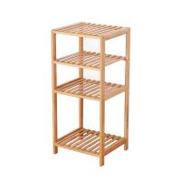 China Custom 4 Tier Rectangle Bamboo Shoe Shelf Rack For Warehouse Storage for sale