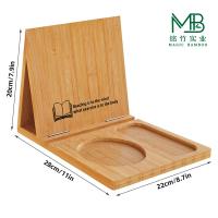 China Bamboo color triangle bookshelf foldable bookshelf with glasses holder for Family Study for sale