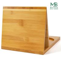 China Bamboo color triangle bookshelf foldable bookshelf with glasses holder for Family Study for sale