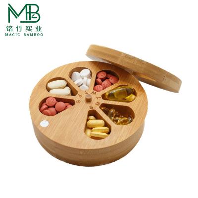 China Bamboo portable medication storage for Travel for sale