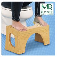 China Custom Eco-Friendly Bamboo Bathroom Non-Slip Adult Squat Stool for sale