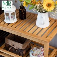 China Wholesale New Design Bamboo Storage Stool With Shelf For Household Bathroom for sale