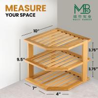 China Wholesale Small 3-Tier Bamboo Dish Organizer Rack For Kitchen Cabinets for sale