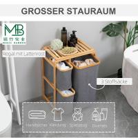 China Bamboo Bedroom Storage Rack With Multipurpose Storage Bags for sale