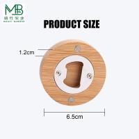 China Bamboo Portable Beer Bottle Opener With Magnetic Suction For Outdoor for sale