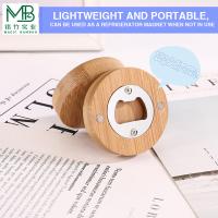 China Bamboo Portable Beer Bottle Opener With Magnetic Suction For Outdoor for sale